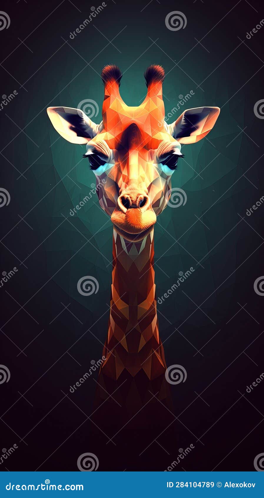 Minimalist Giraffe Illustration With Forced Perspective | CartoonDealer ...