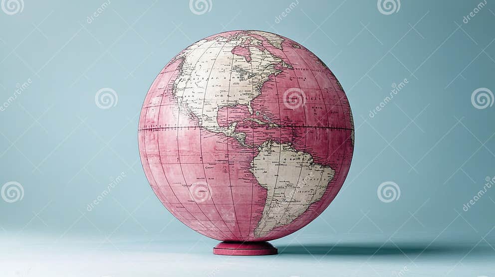 Minimalist Globe Design Showcasing Latitude and Longitude Lines on a ...