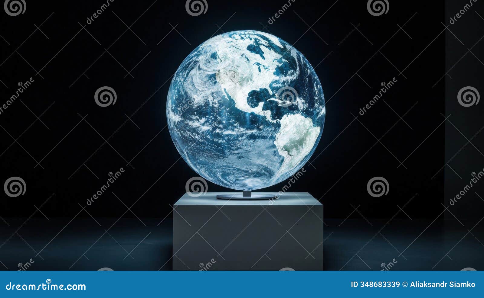 Minimalist Globe Display Symbolizing Exploration and Unity Stock ...