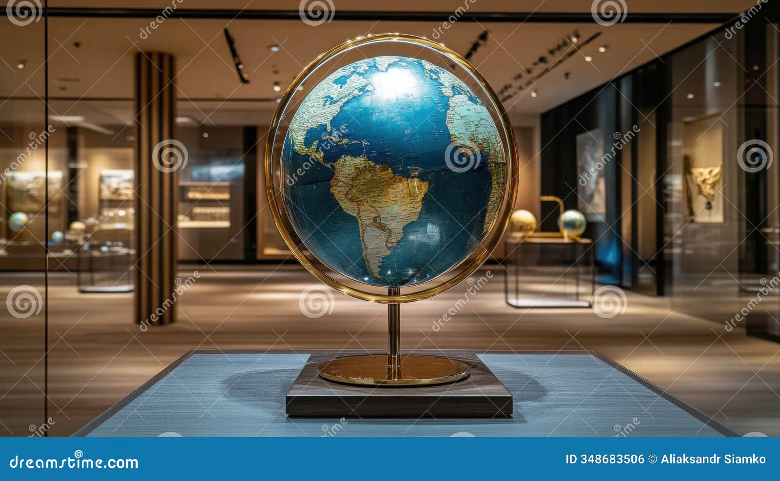 Minimalist Globe Display Symbolizing Exploration and Unity Stock ...