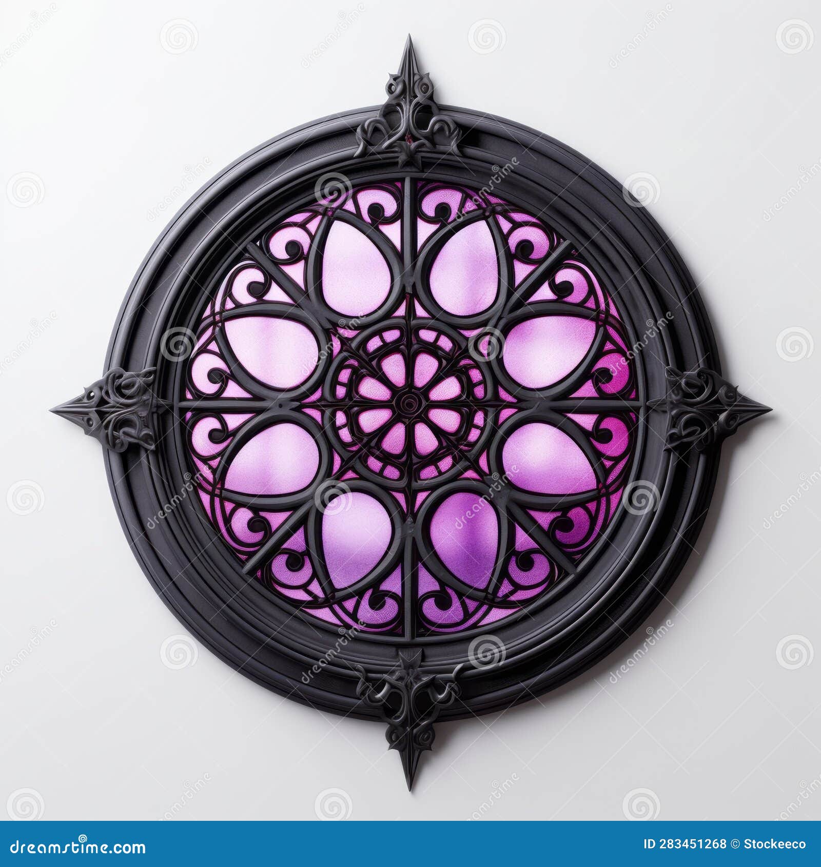 Minimalist Gothic Pentacle Window Sculpture Stock Illustration ...