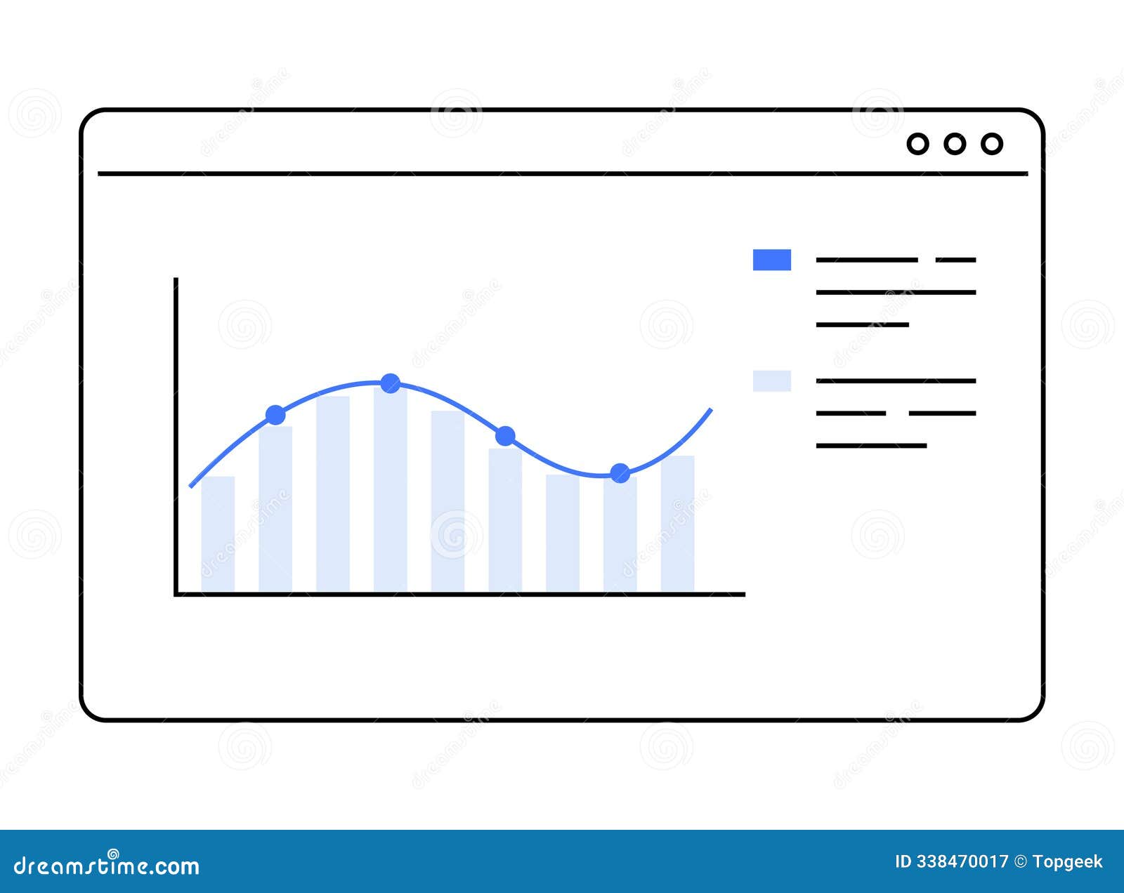 Minimalist Graph on Computer Screen Representing Data Analysis and ...
