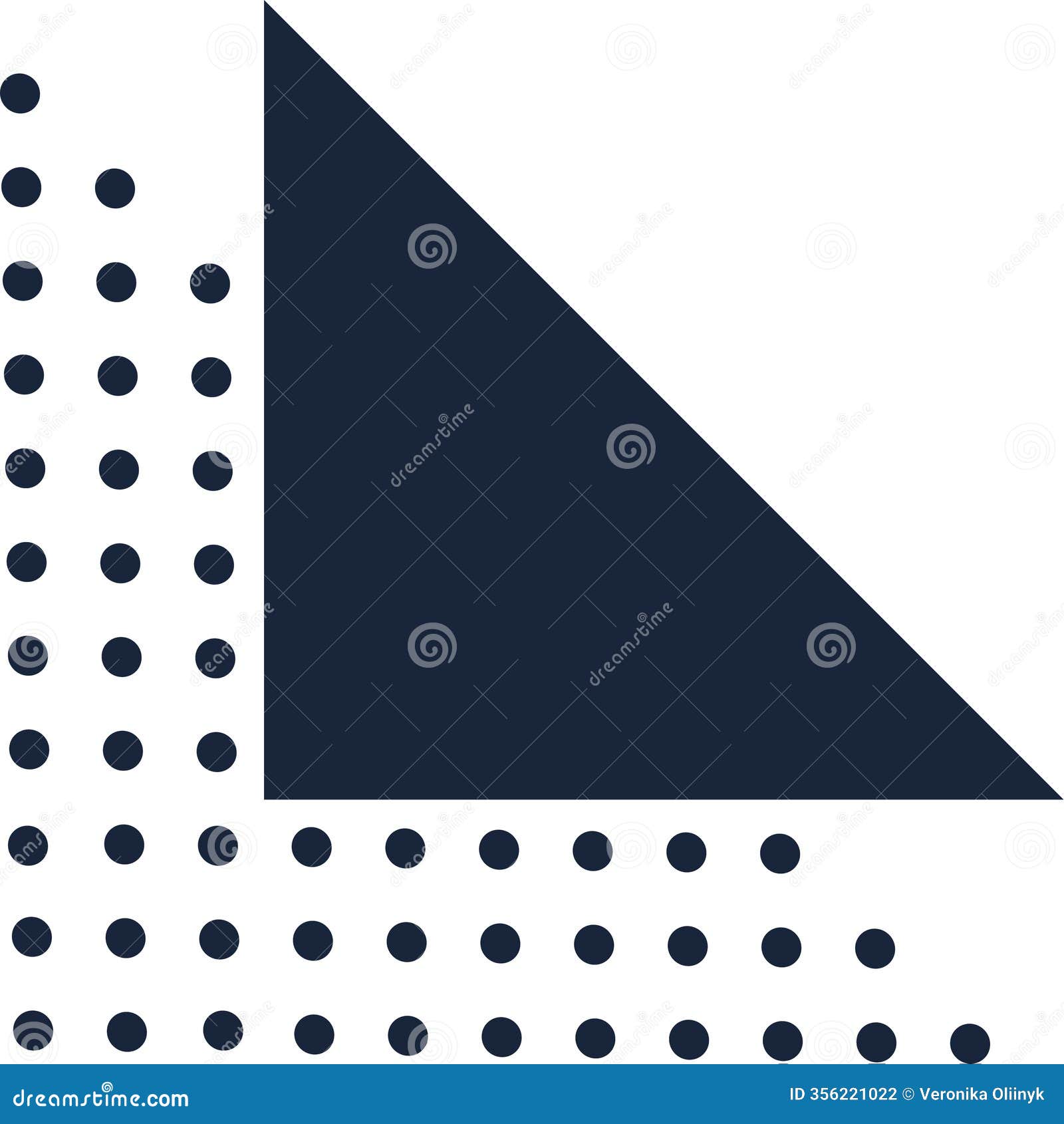 Minimalist Graphic Design Featuring a Large Dark Blue Triangle ...