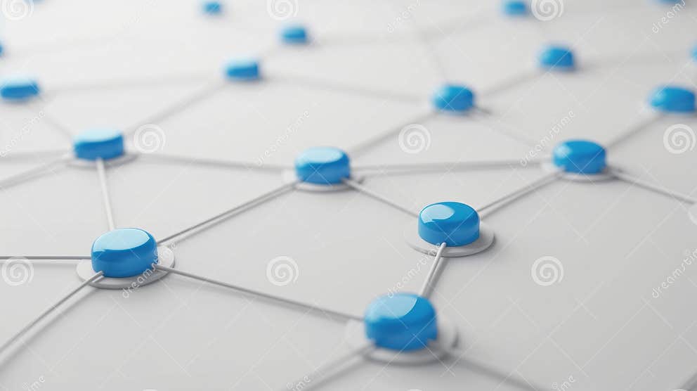 A Minimalist Graphic of Interconnected Circles or Nodes, Representing ...