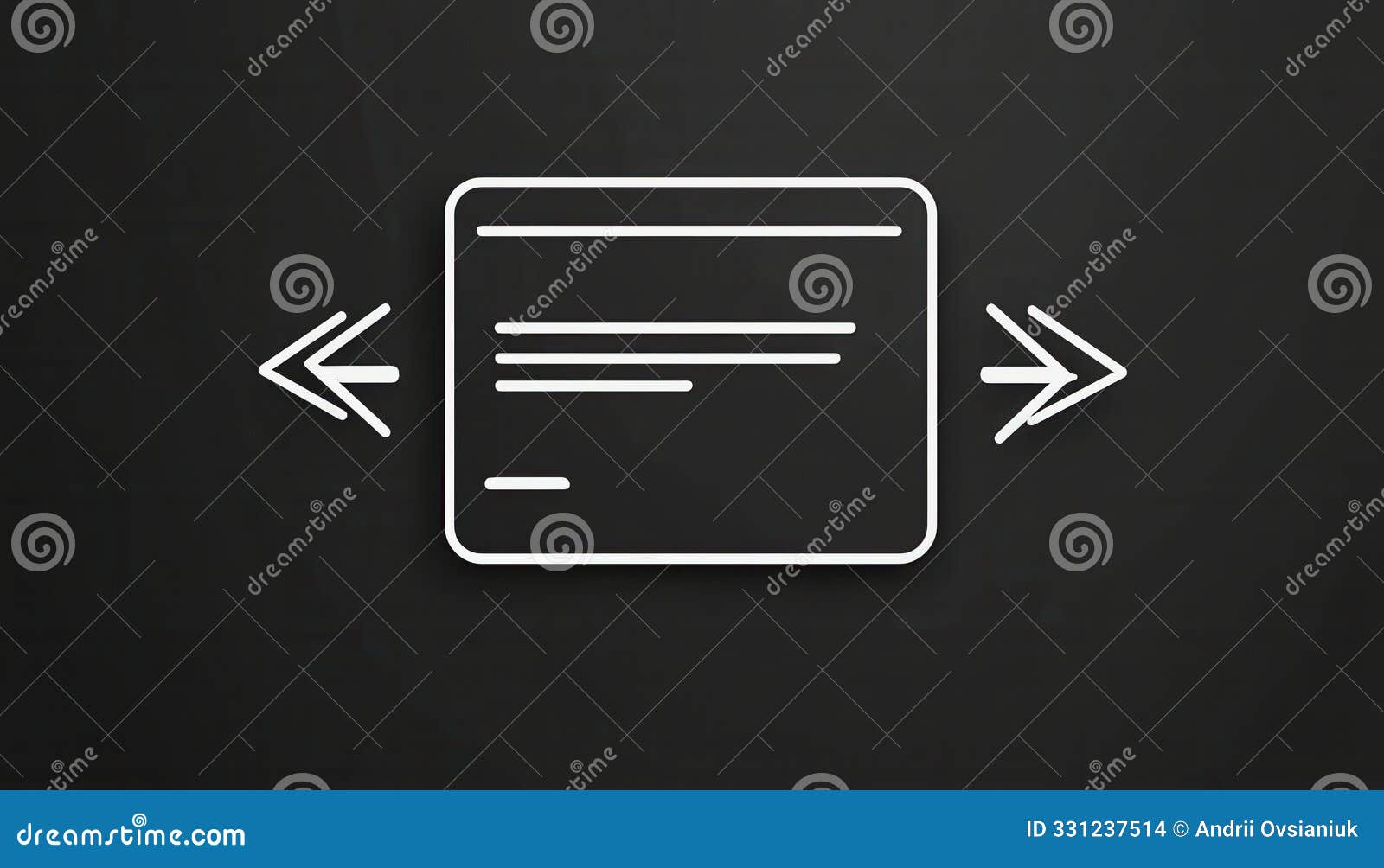 Minimalist Graphic Showing a Rectangular Shape with Arrows Indicating ...