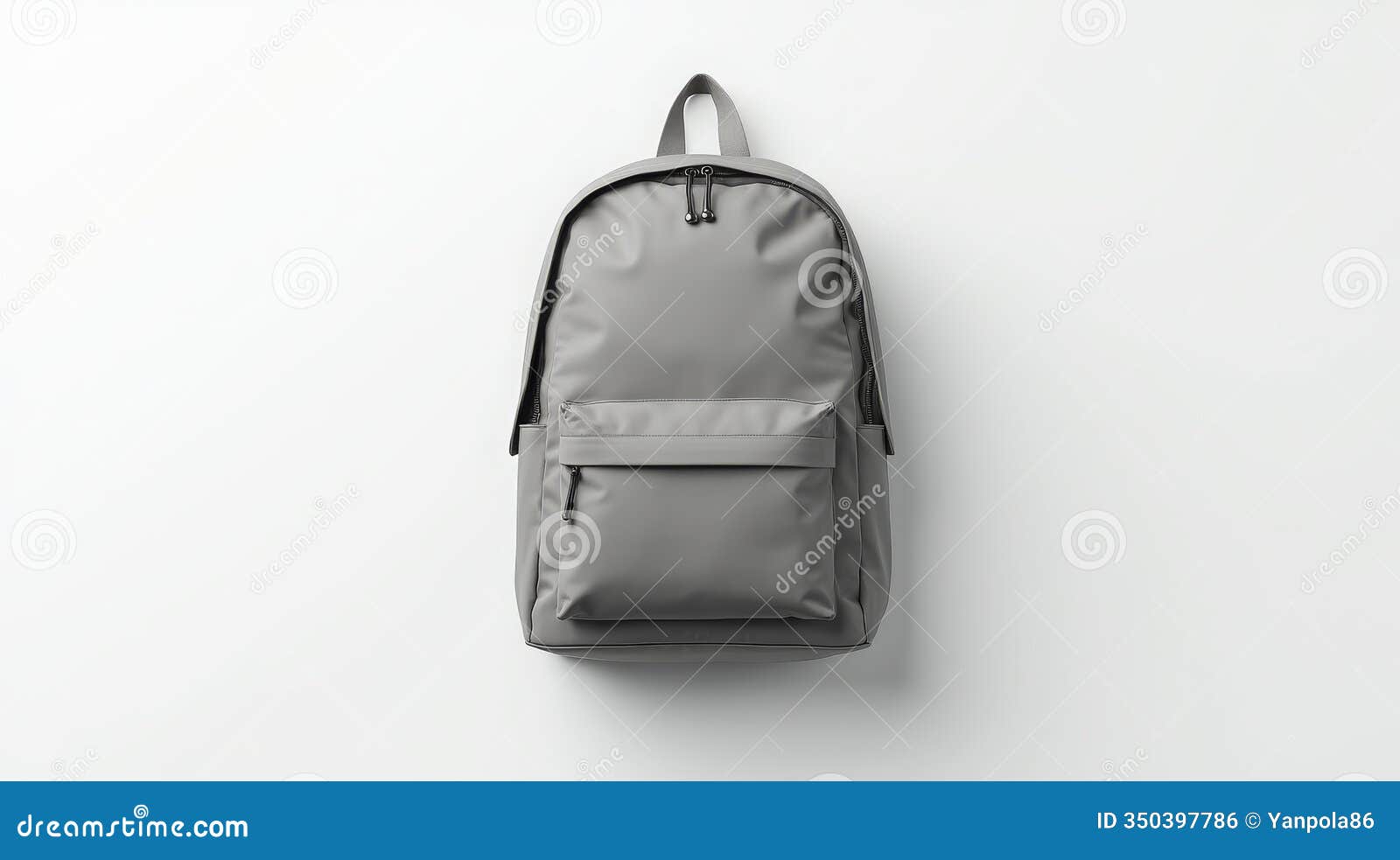 Minimalist Gray Backpack on a White Background. Modern and Sleek Design ...