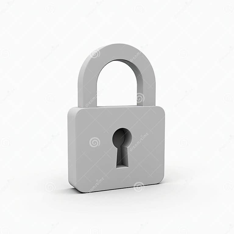 Minimalist Gray Padlock Symbolizing Security and Privacy on a Clean ...