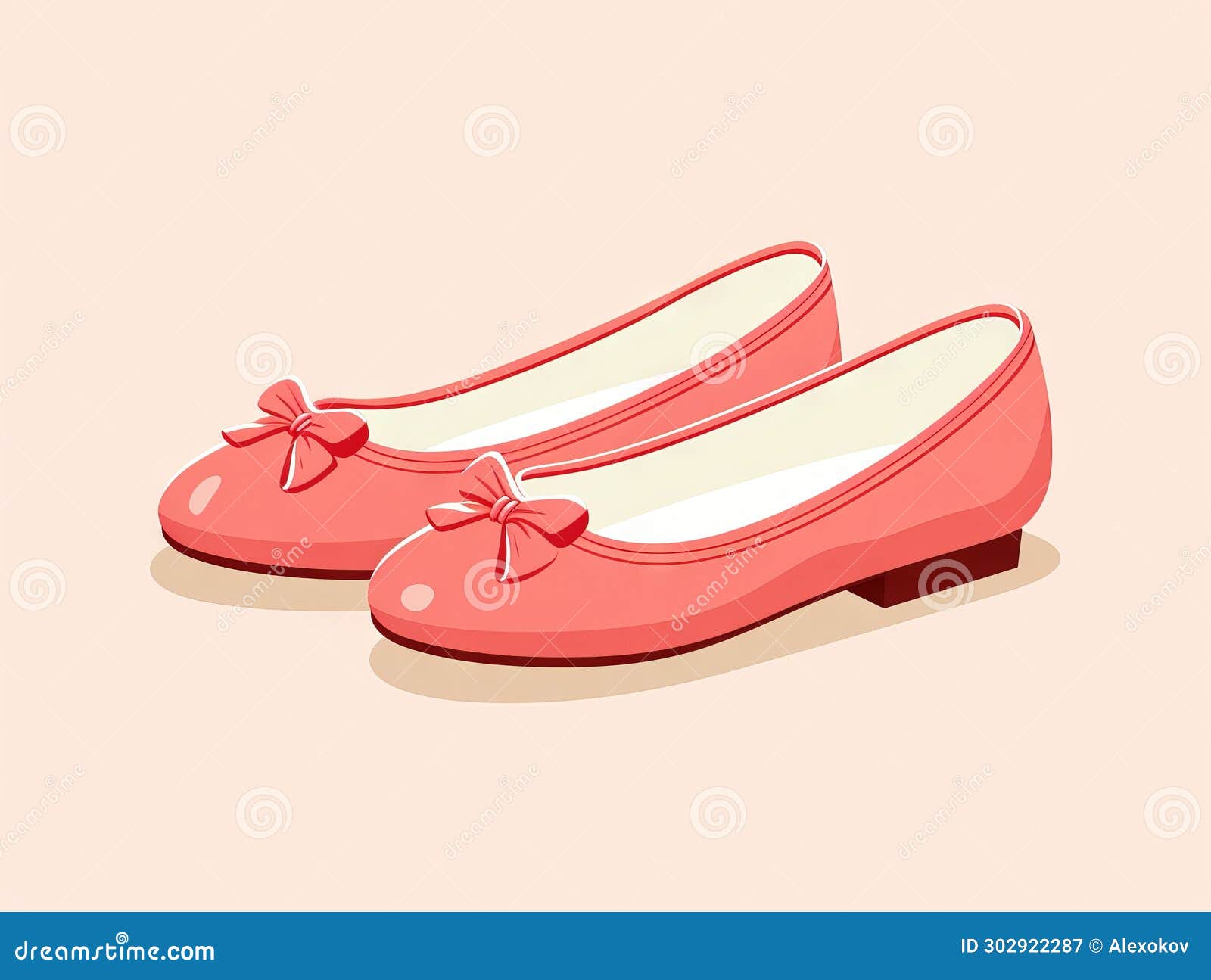 Minimalist Hand-Drawn Ballet Flats Illustration AI Generated Stock ...