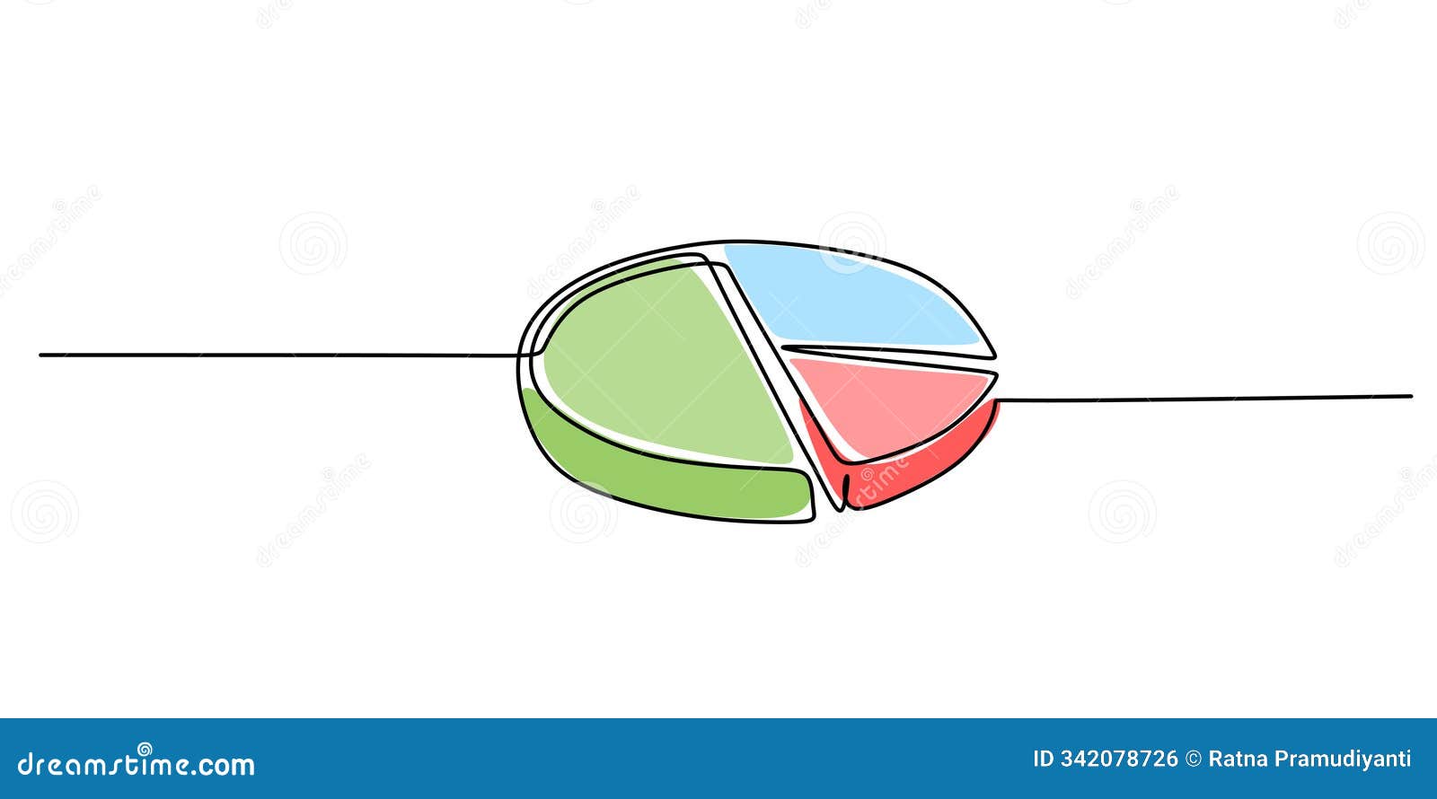 Minimalist Hand-Drawn Pie Chart Illustration for Work and Office ...