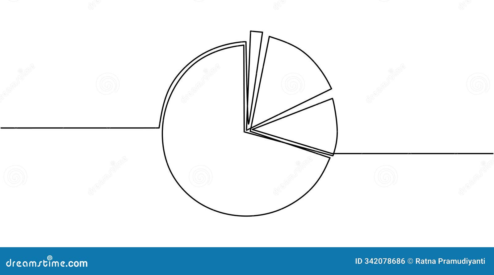 Minimalist Hand-Drawn Pie Chart Illustration for Work and Office ...