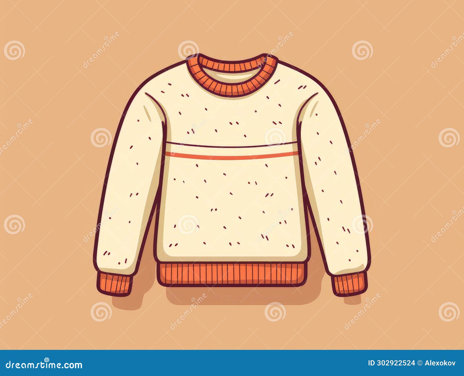 Minimalist Hand-Drawn Sweater Illustration AI Generated Stock ...
