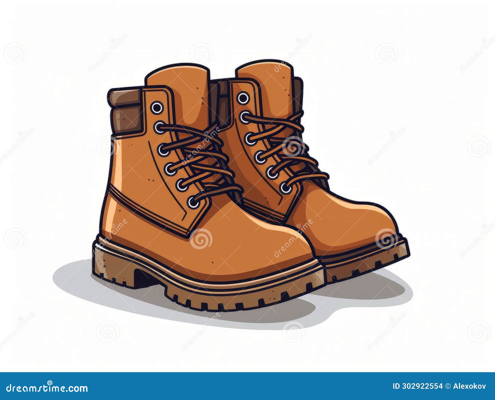 Minimalist Hand-Drawn Work Boots Illustration AI Generated Stock ...