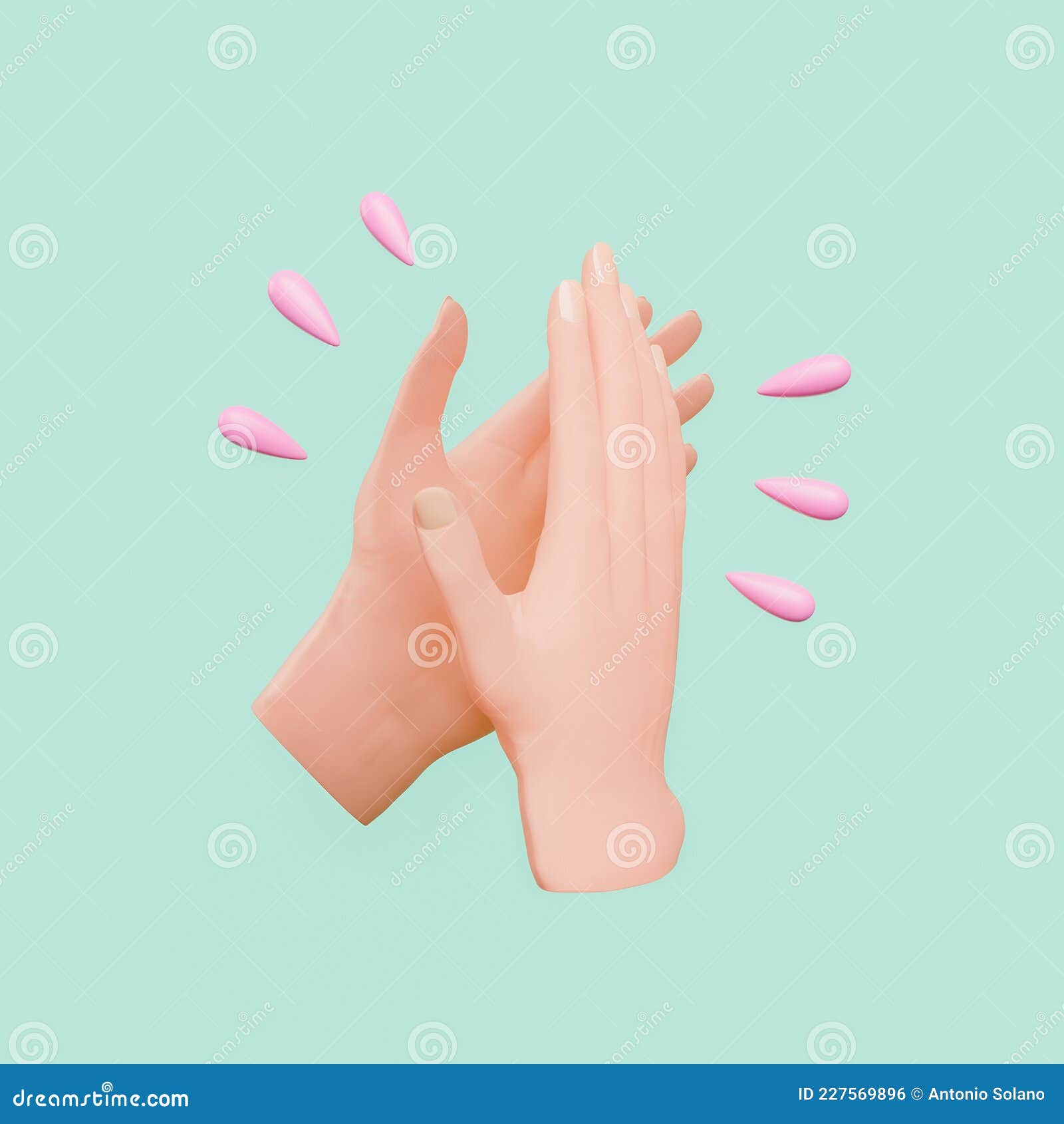 Minimalist hands clapping stock illustration. Illustration of success ...
