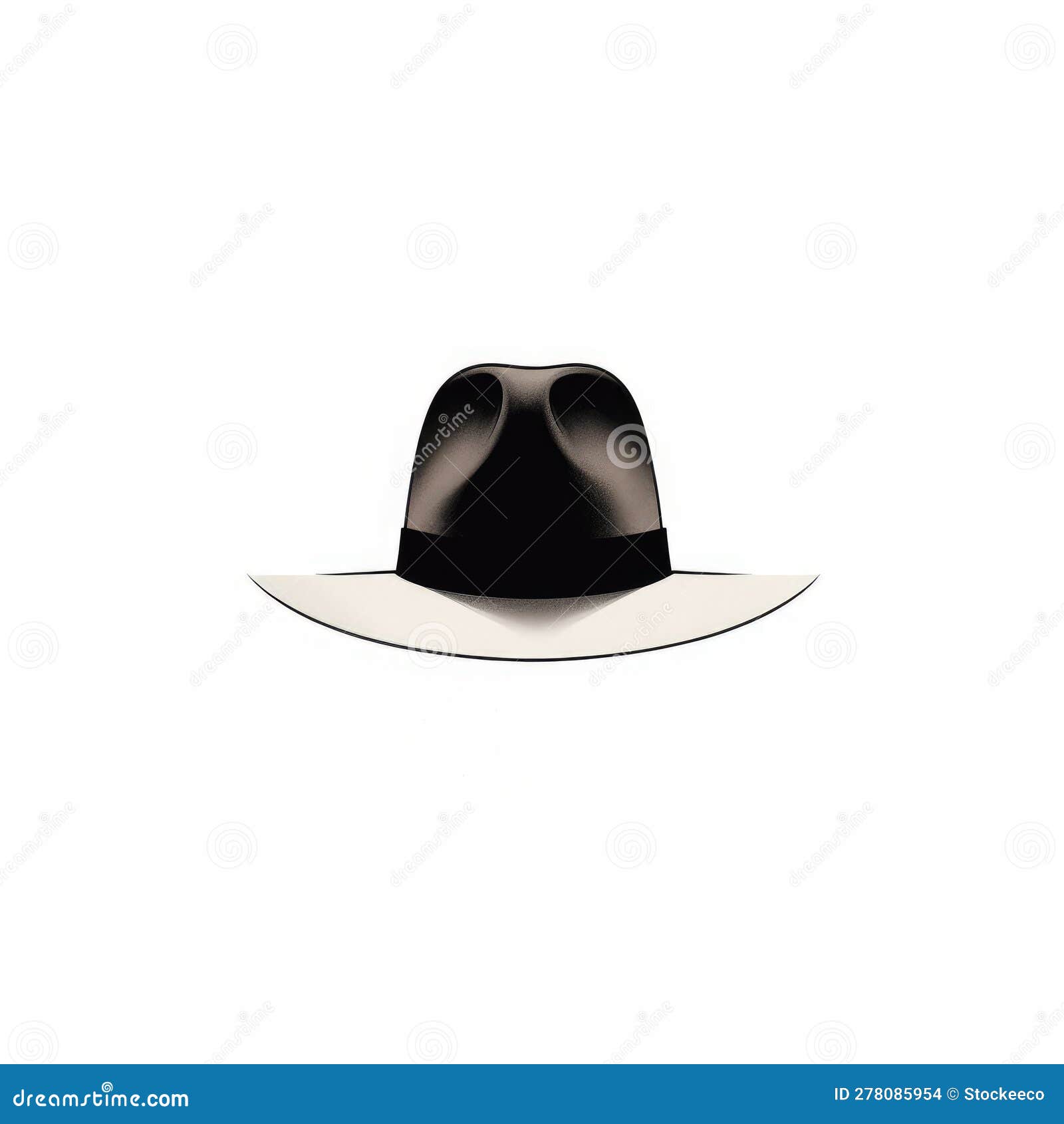 Minimalist Hat Illustration on White Background Stock Illustration ...