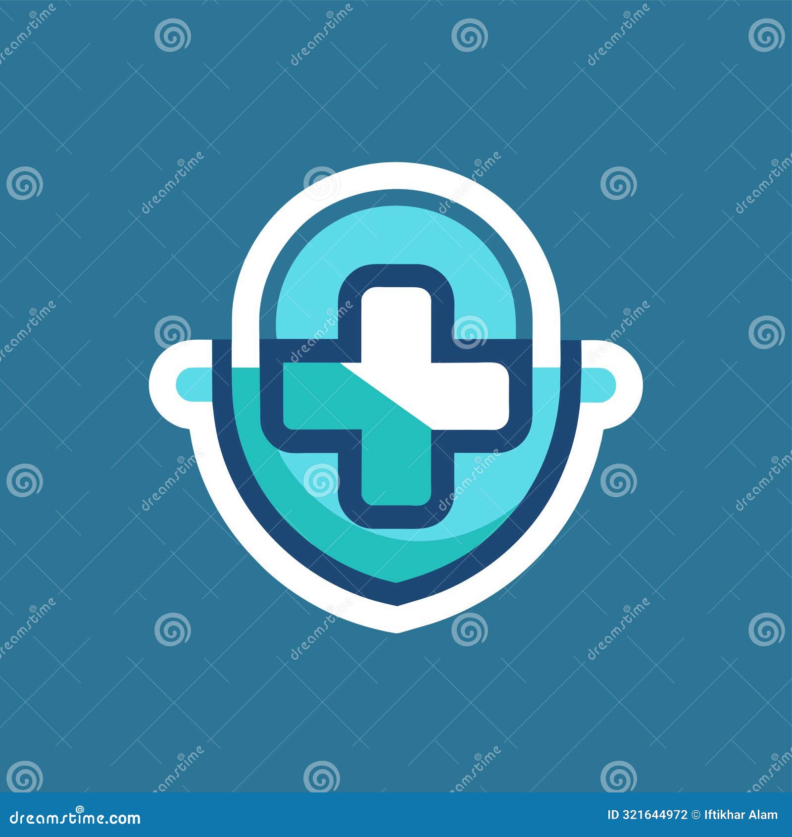 Minimalist Healthcare Application Logo Featuring Geometric Shapes ...