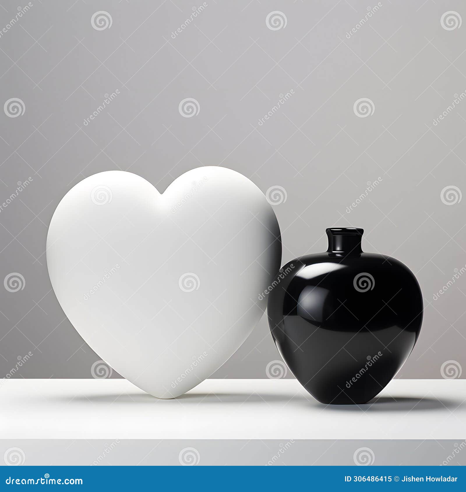 Minimalist Heart Design in a Studio Stock Illustration - Illustration ...