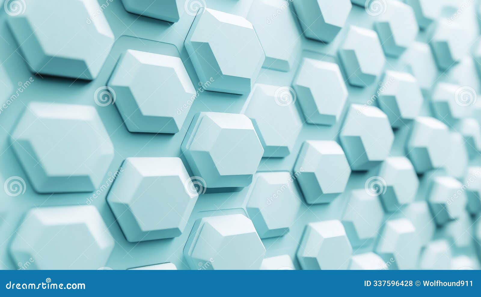 Minimalist Hexagonal Grid in Soft Pastel Blue and Light Gray ...
