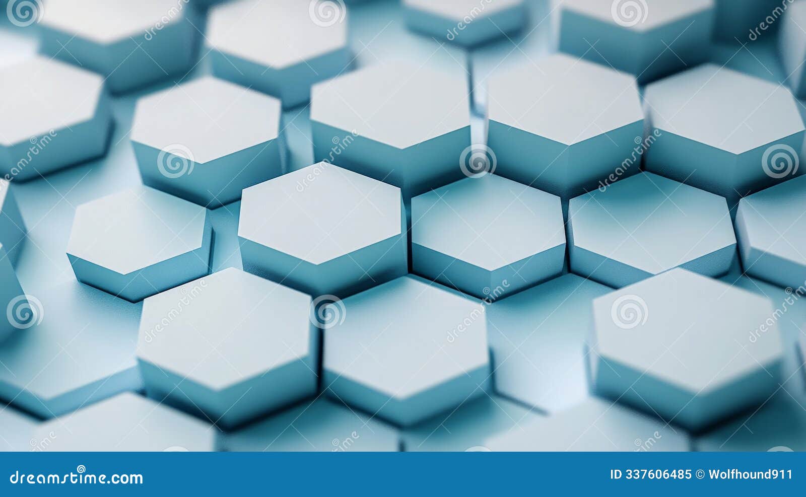 Minimalist Hexagonal Grid in Soft Pastel Blue and Light Gray ...