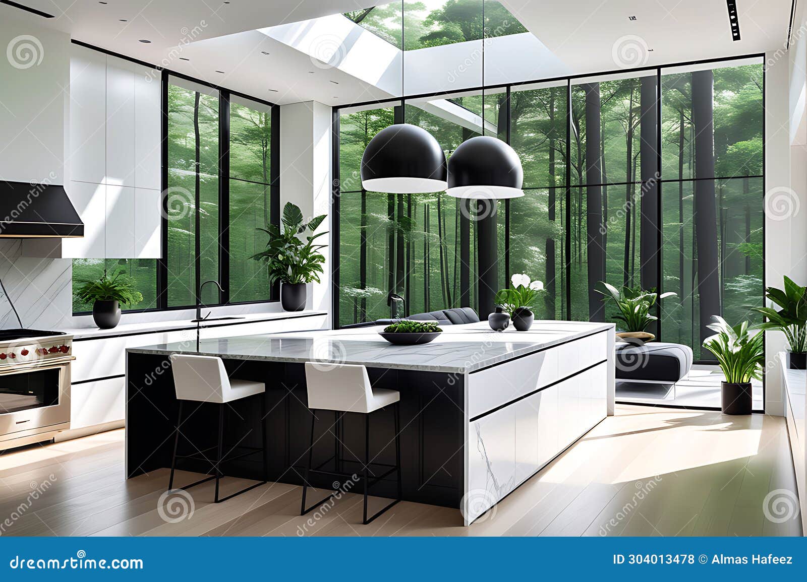 Minimalist Home Design Featuring an Open Plan Layout, Large Panoramic ...