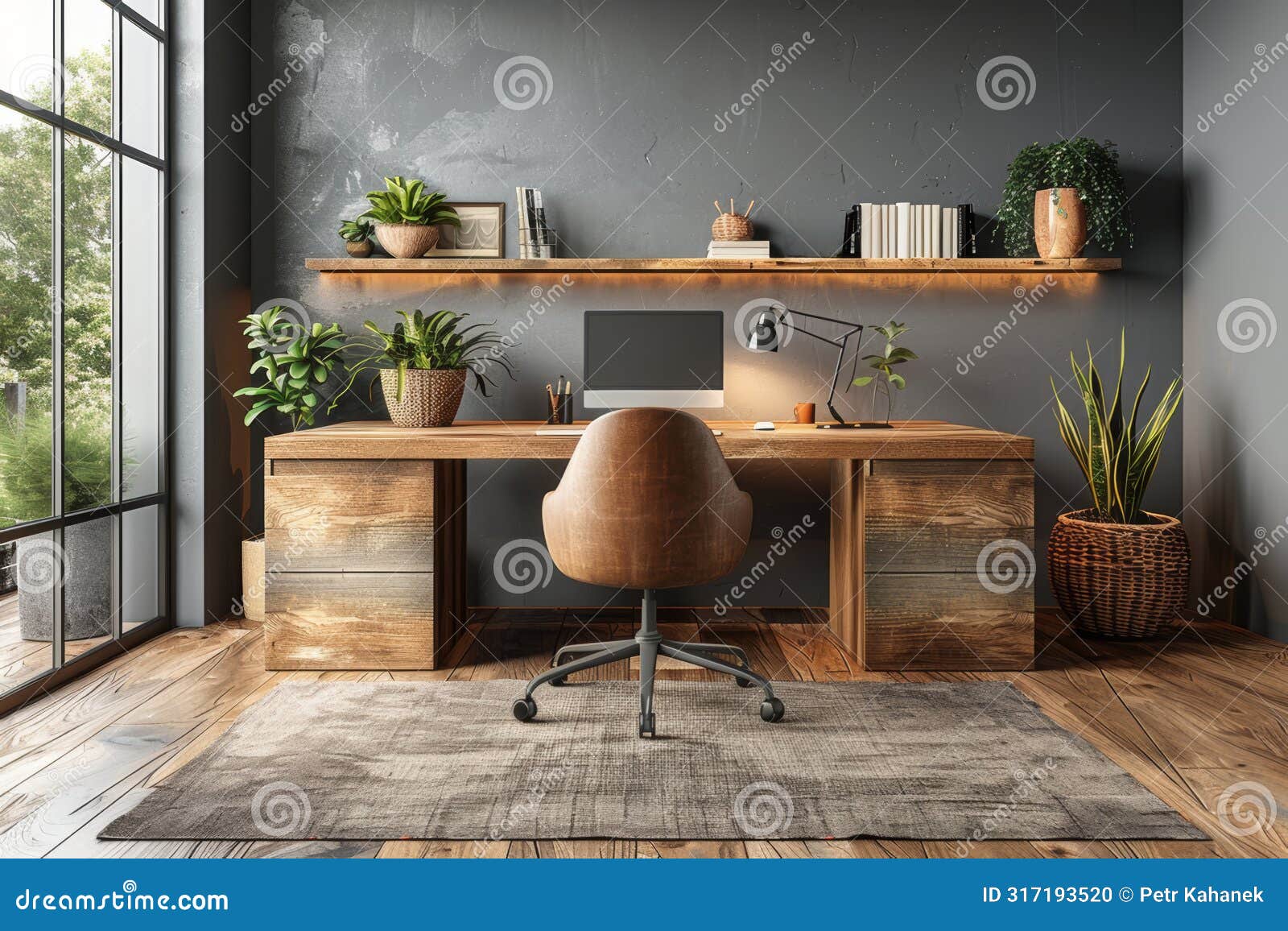 Minimalist Home Office Setup for a Clutter-free Environment. AI ...