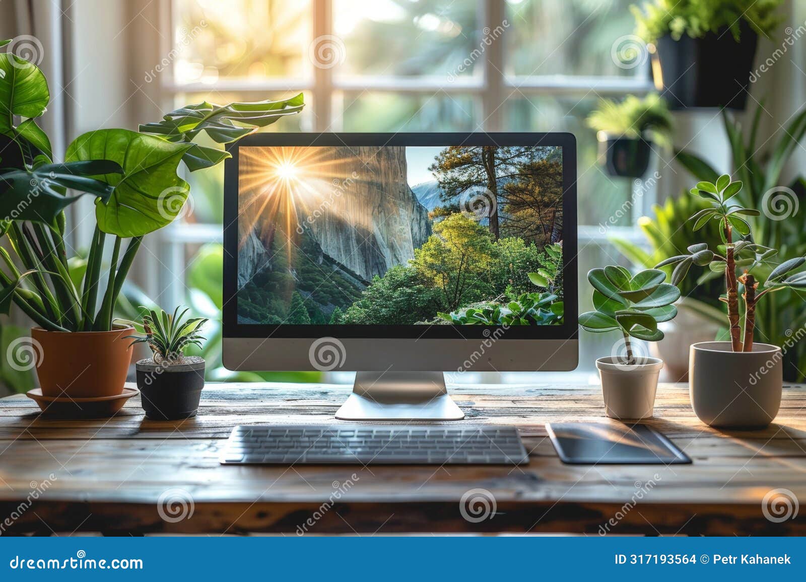 Minimalist Home Office Setup for a Clutter-free Environment. AI ...