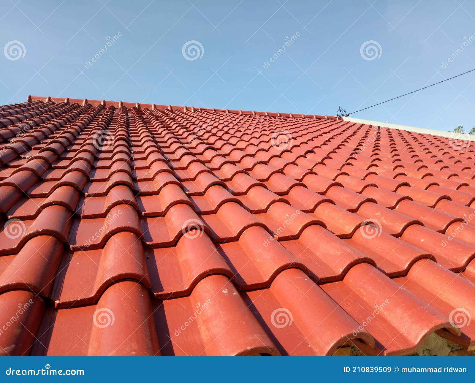 Minimalist House Tile with Red Color Appearance Stock Image - Image of ...