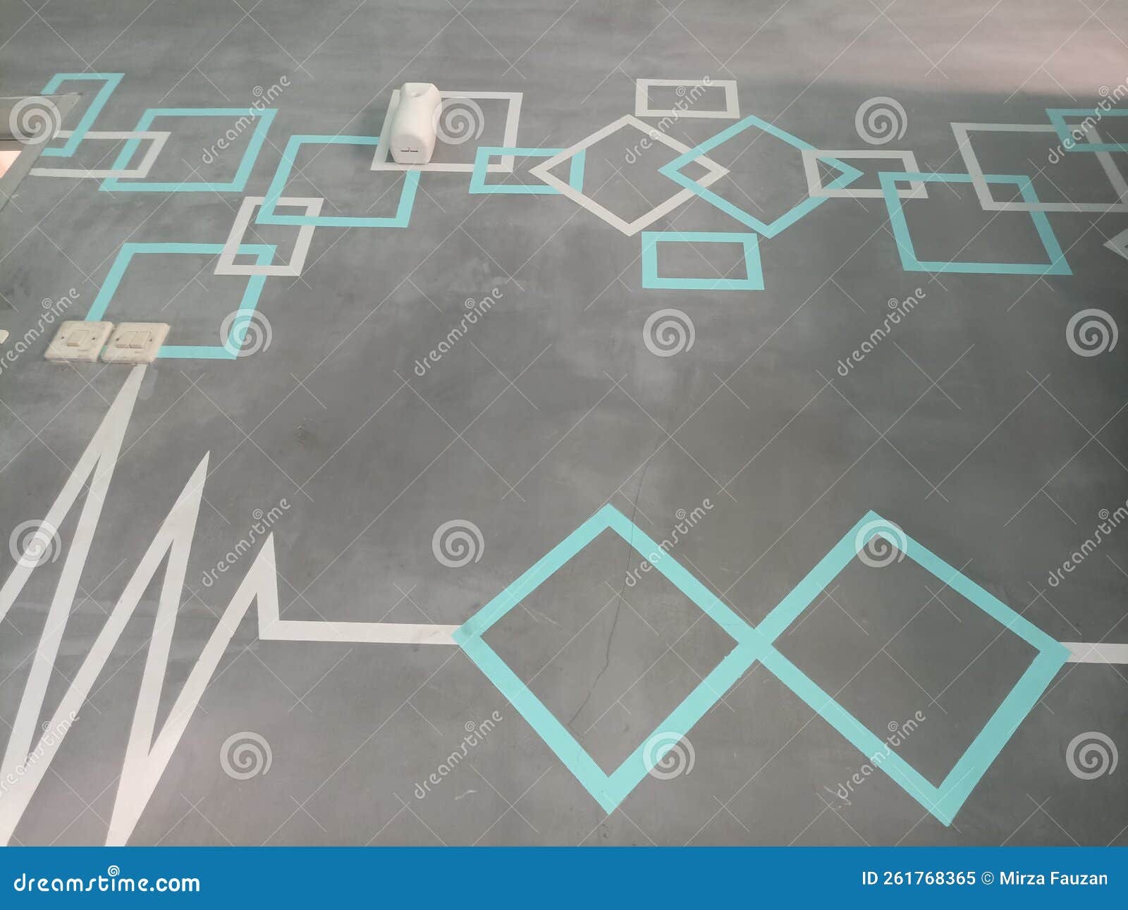 Minimalist House Wall Design with Engineering Theme Stock Image - Image ...