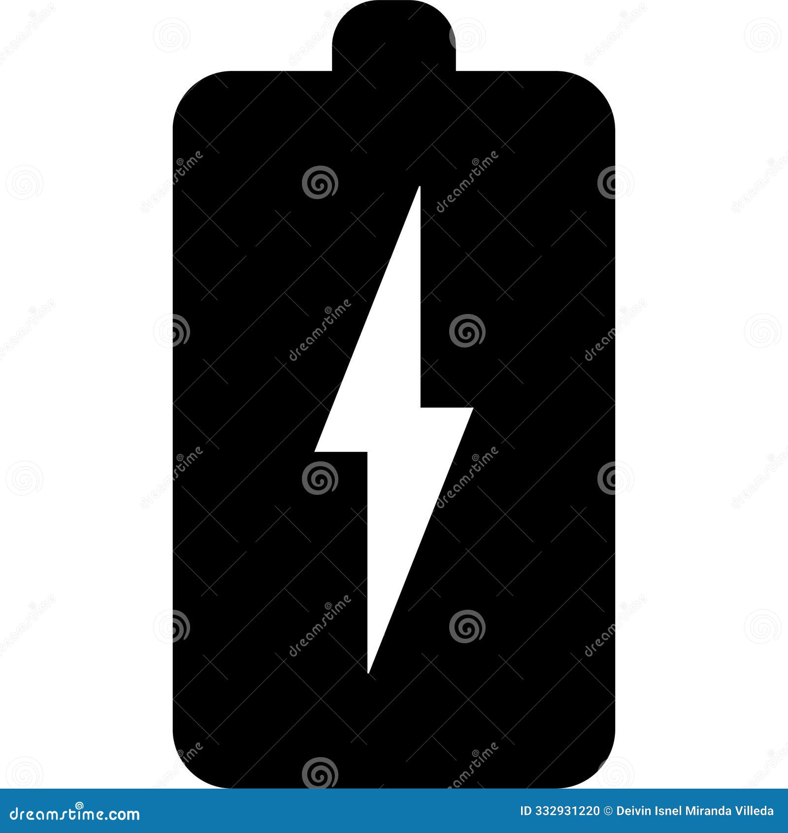 Minimalist Icon of a Charging Battery Stock Vector - Illustration of ...