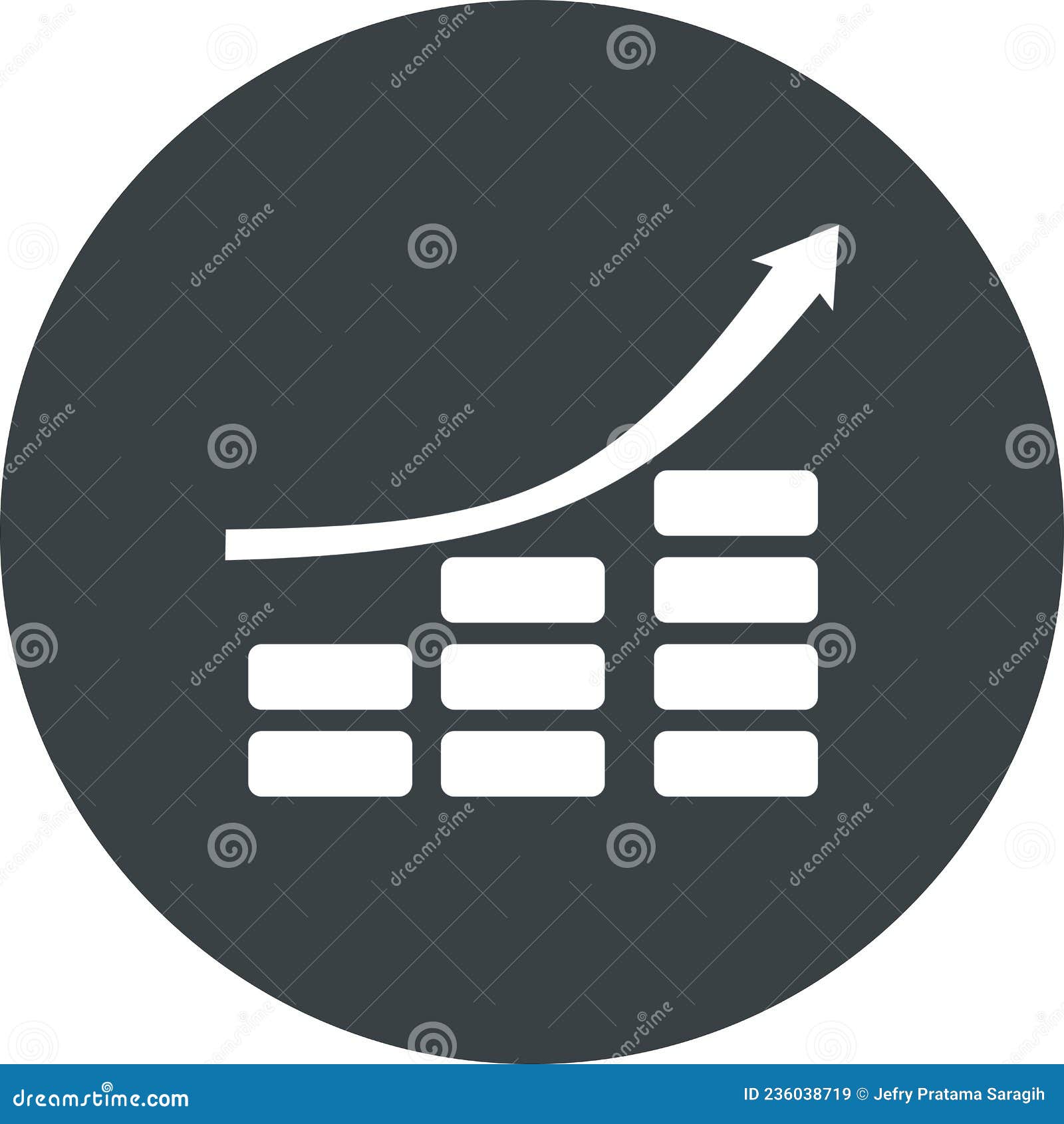 Illustration Vector Graphic Graph Chart in Minimalist Style. Vector ...