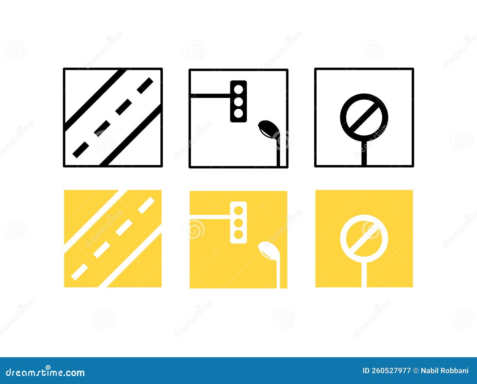 Minimalist Icon Highway Theme Design Stock Vector - Illustration of ...
