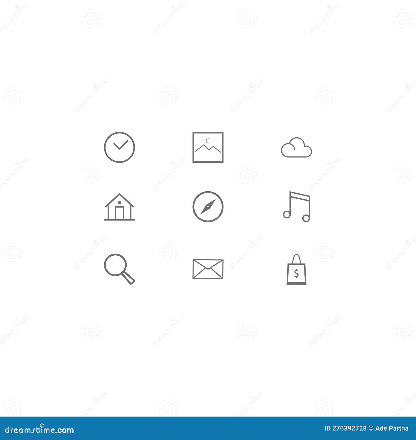 Minimalist Icon Pack stock illustration. Illustration of modern - 276392728