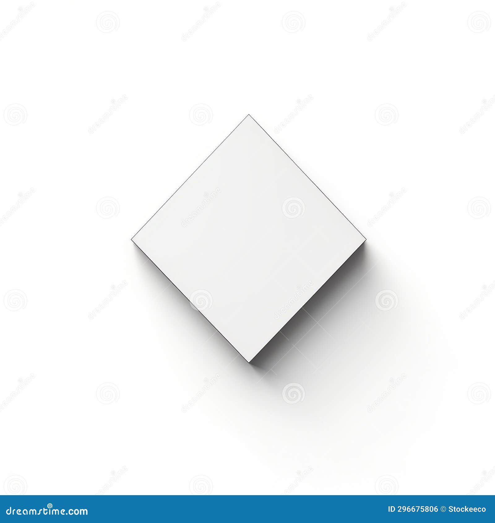 Minimalist White Square Block Illustration with Hidden Details Stock ...