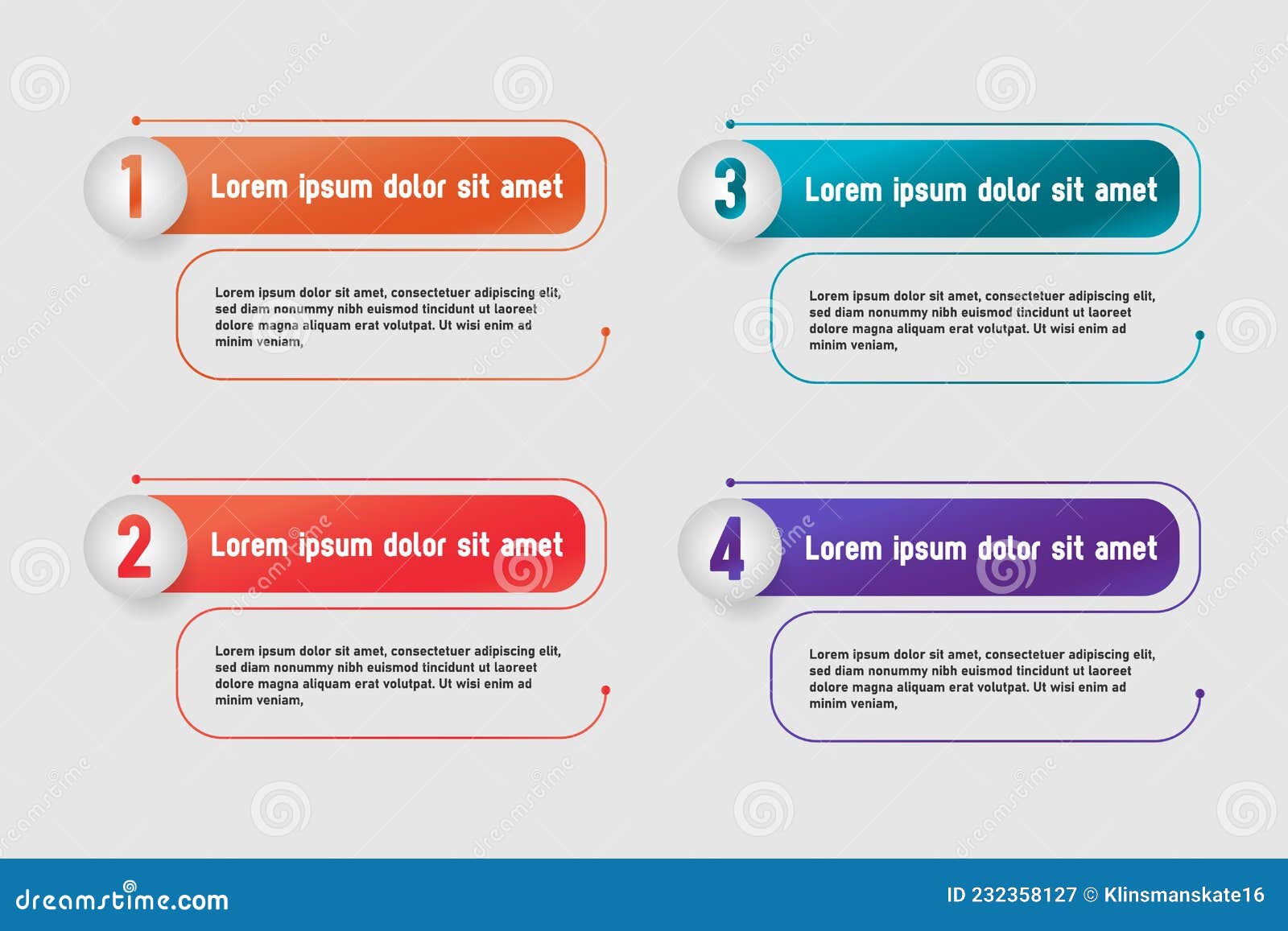 Minimalist Infographic Design Layout. Circular Chart With Five Round ...