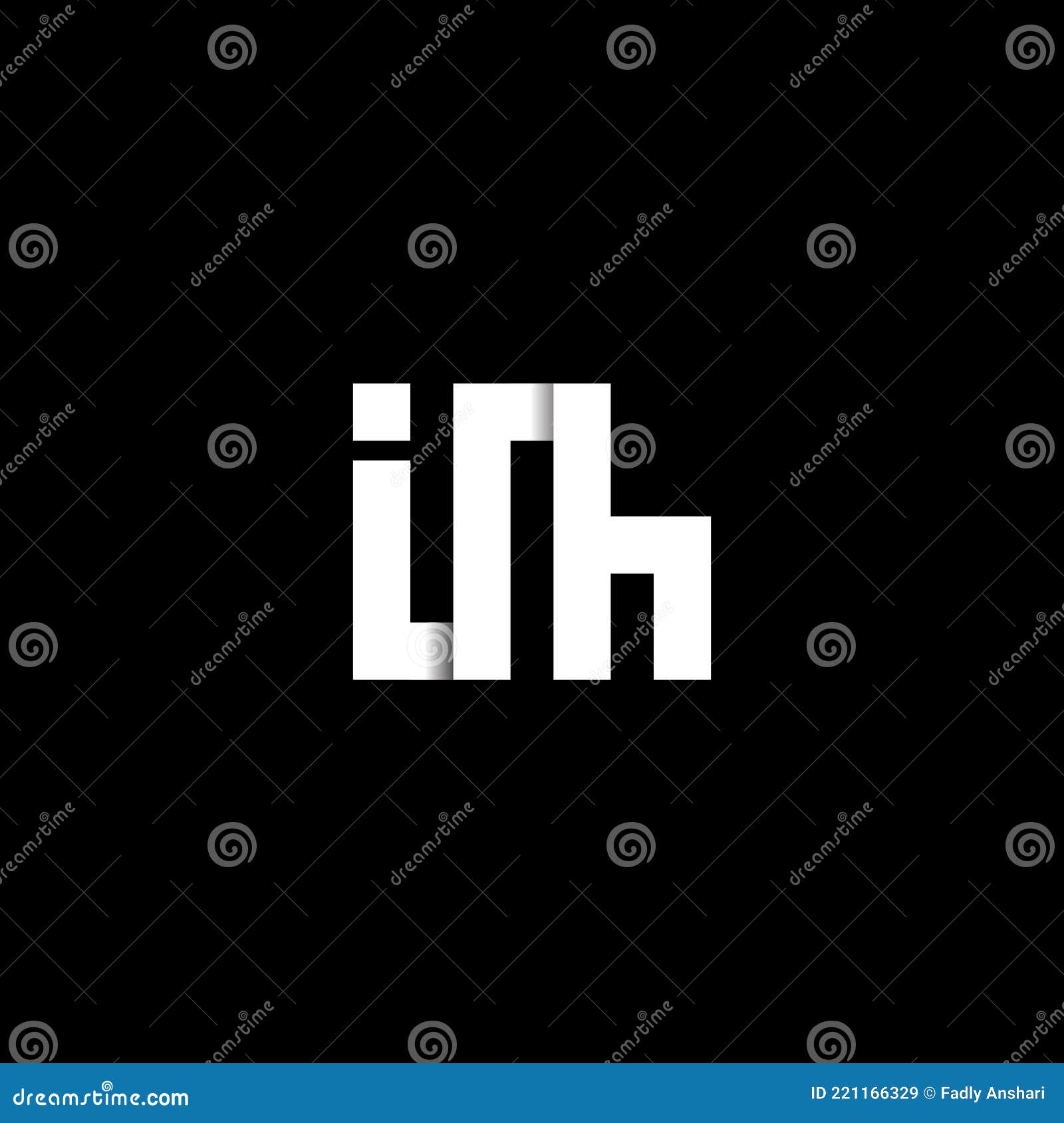 Minimalist Initial Letters INH Monogram Vector Logo Template Stock ...