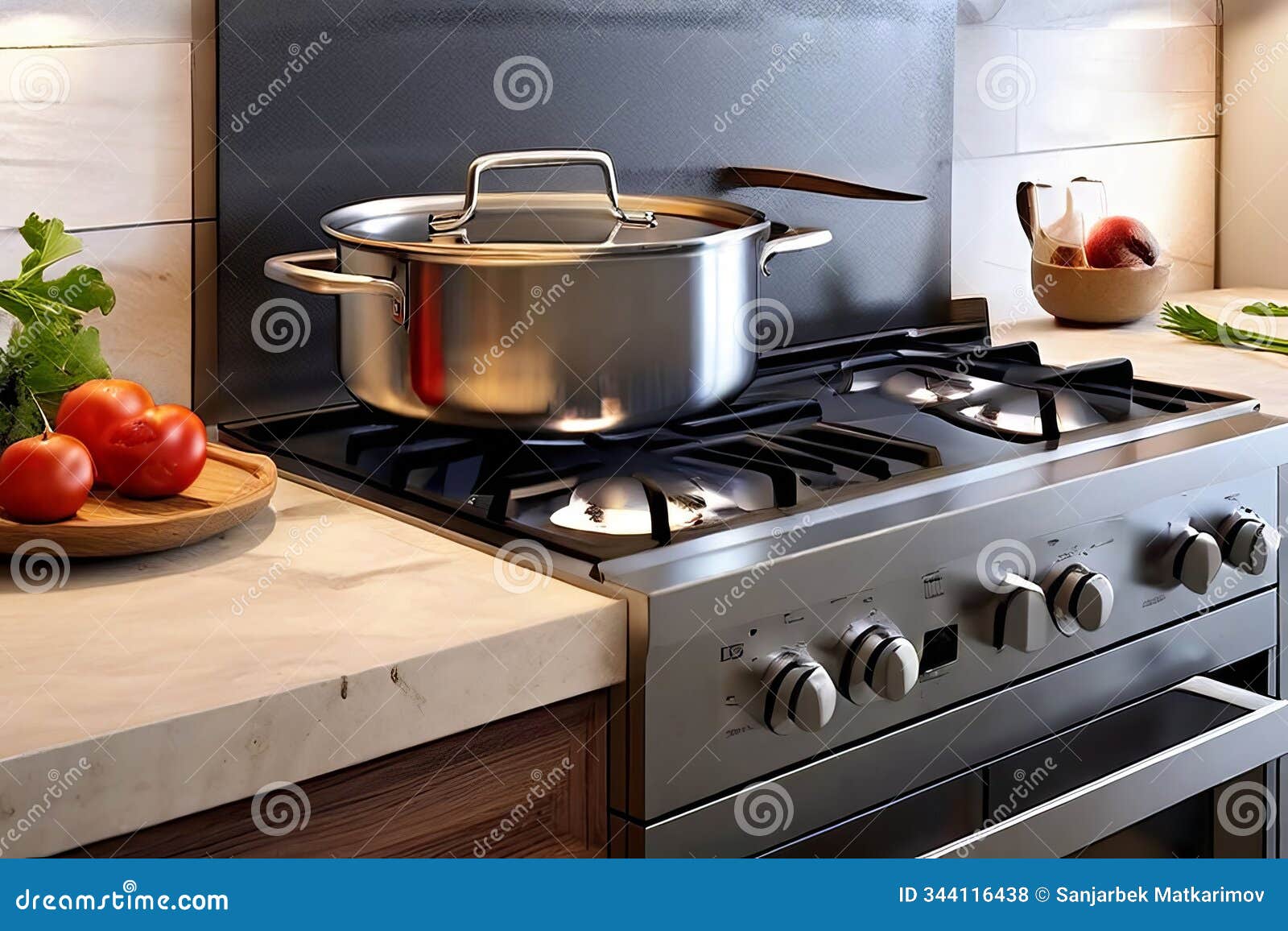 Minimalist Integrated Cooktop Ventilation System Stock Illustration ...