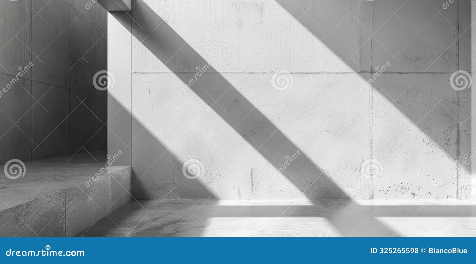 Minimalist Interior Design with Light and Shadow on a Wall. Digital Art ...