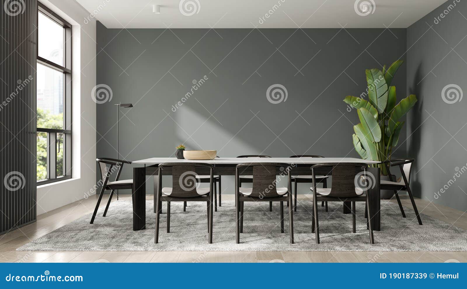 Minimalist Interior of Modern Living Room 3D Rendering Stock ...