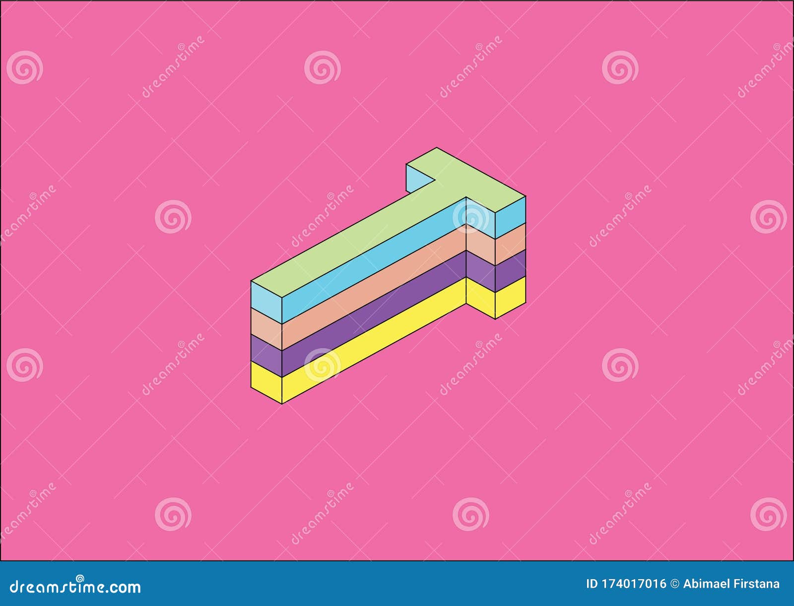 Minimalist Isometric T Wallpaper Stock Illustration - Illustration of ...