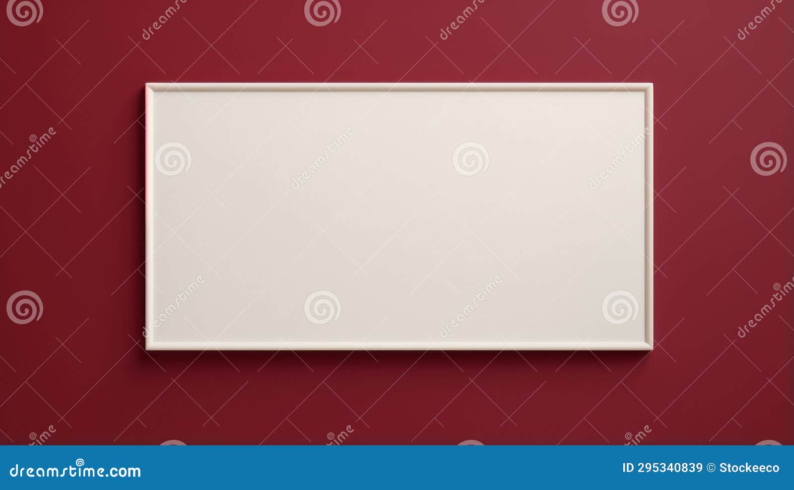 Minimalist Ivory Polyester Sign Mockup with Dark Red and Light Beige ...
