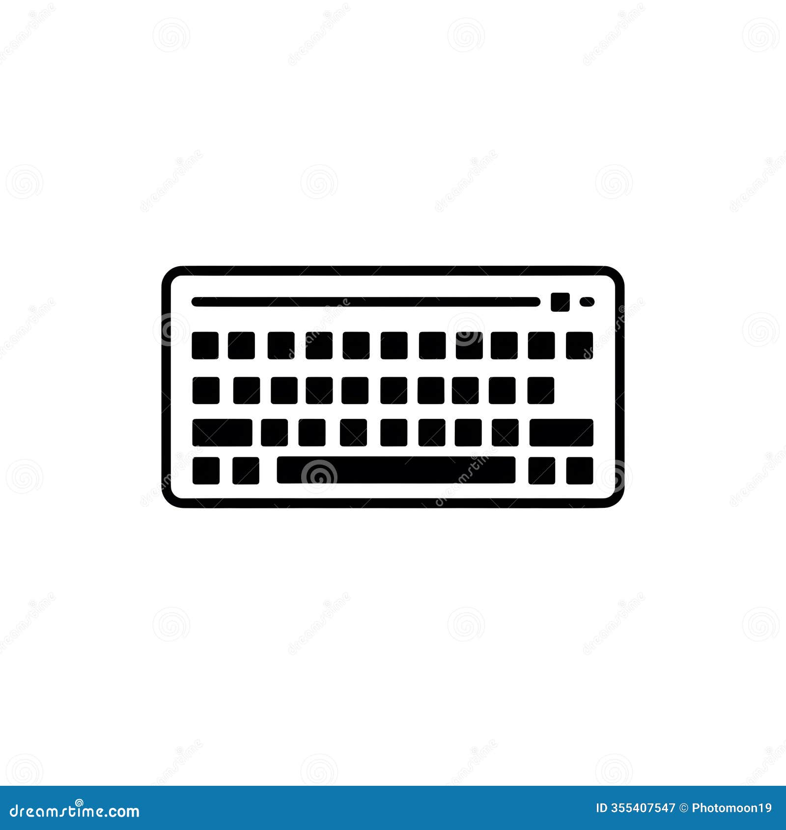 Minimalist Keyboard Icon with Outline Design Stock Illustration ...