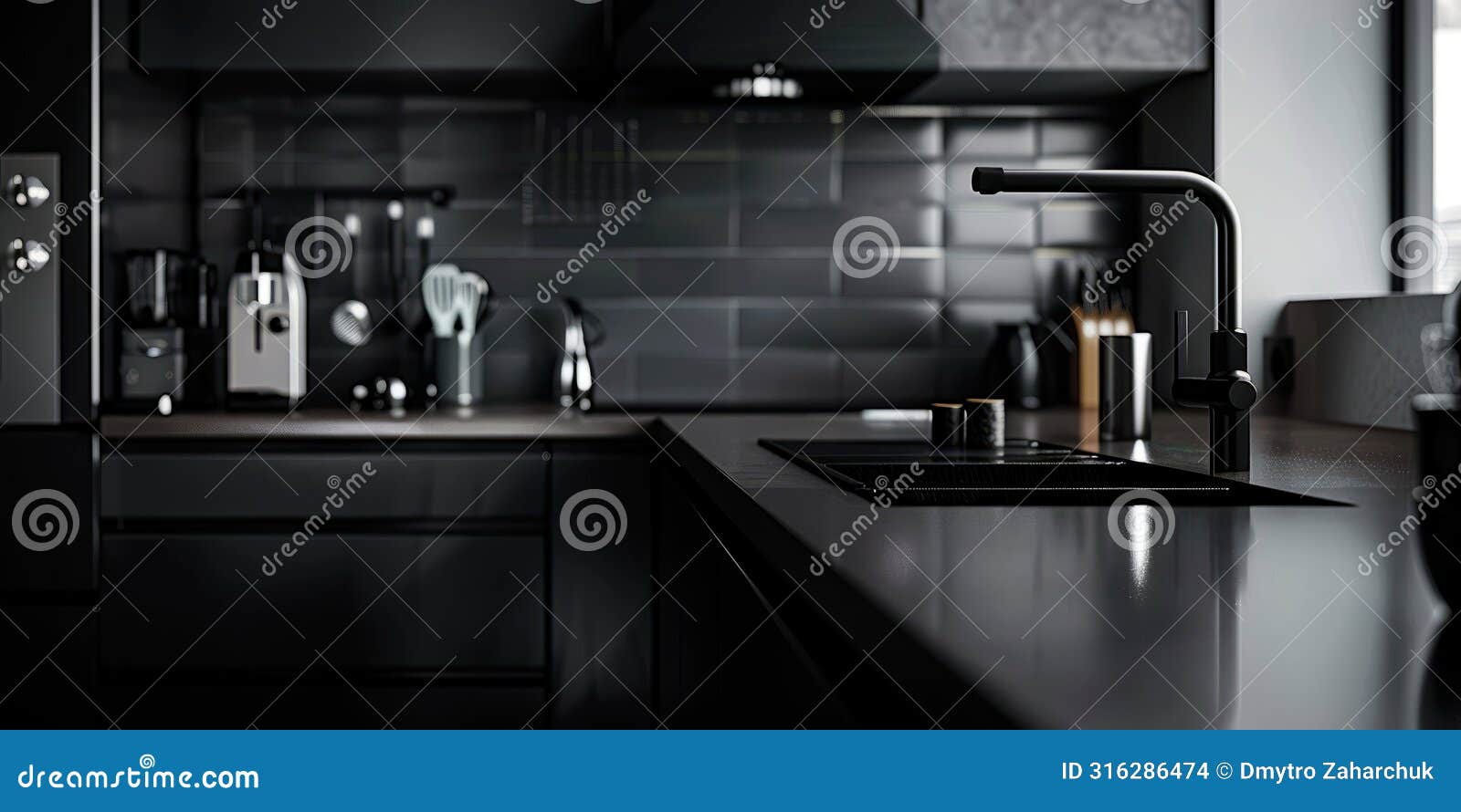 Minimalist Kitchen Design with Clean Lines and a Monochromatic Color ...