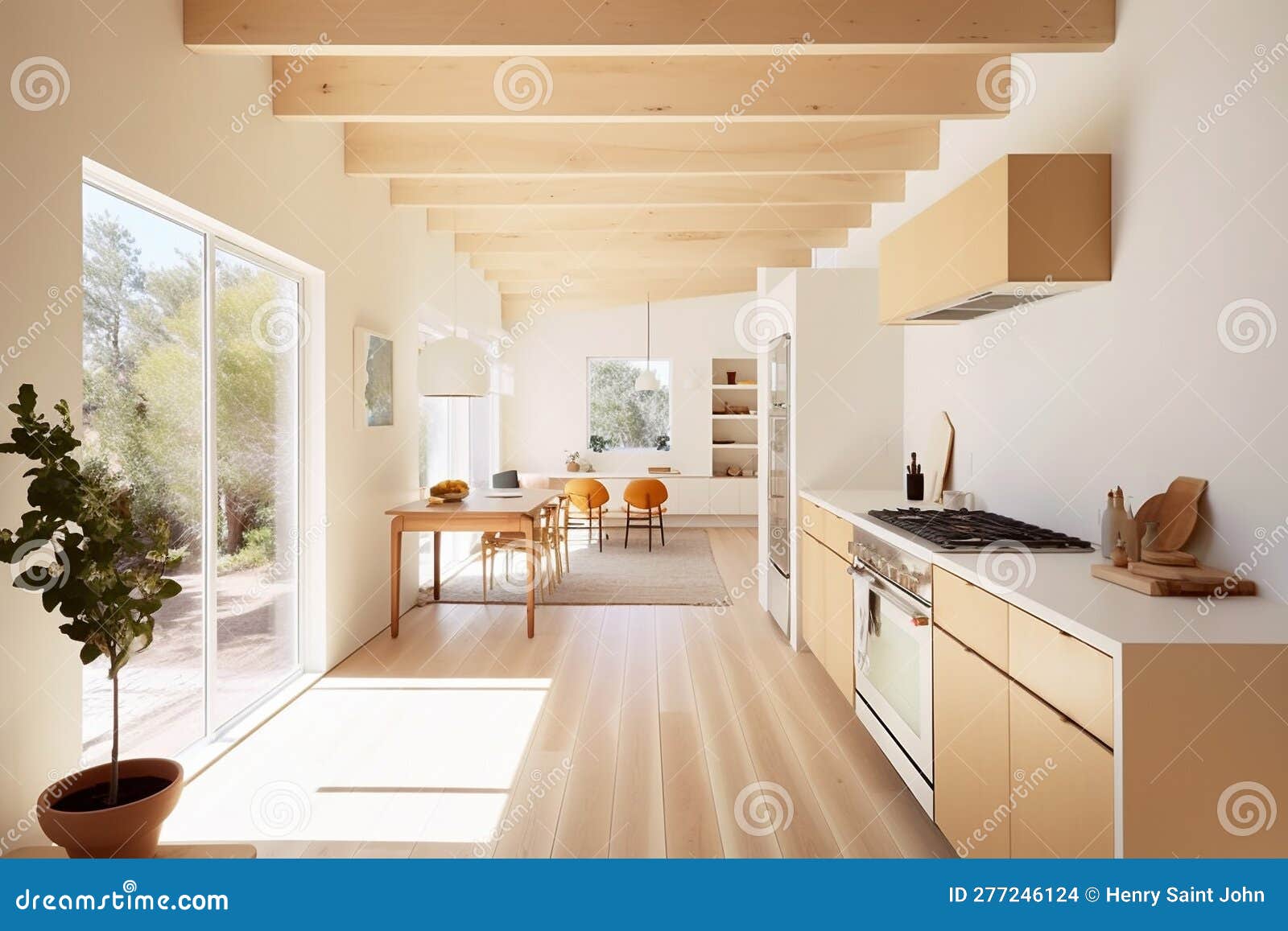 Minimalist Kitchen Designs: Modern, Clean, and Functional Stock Photo ...