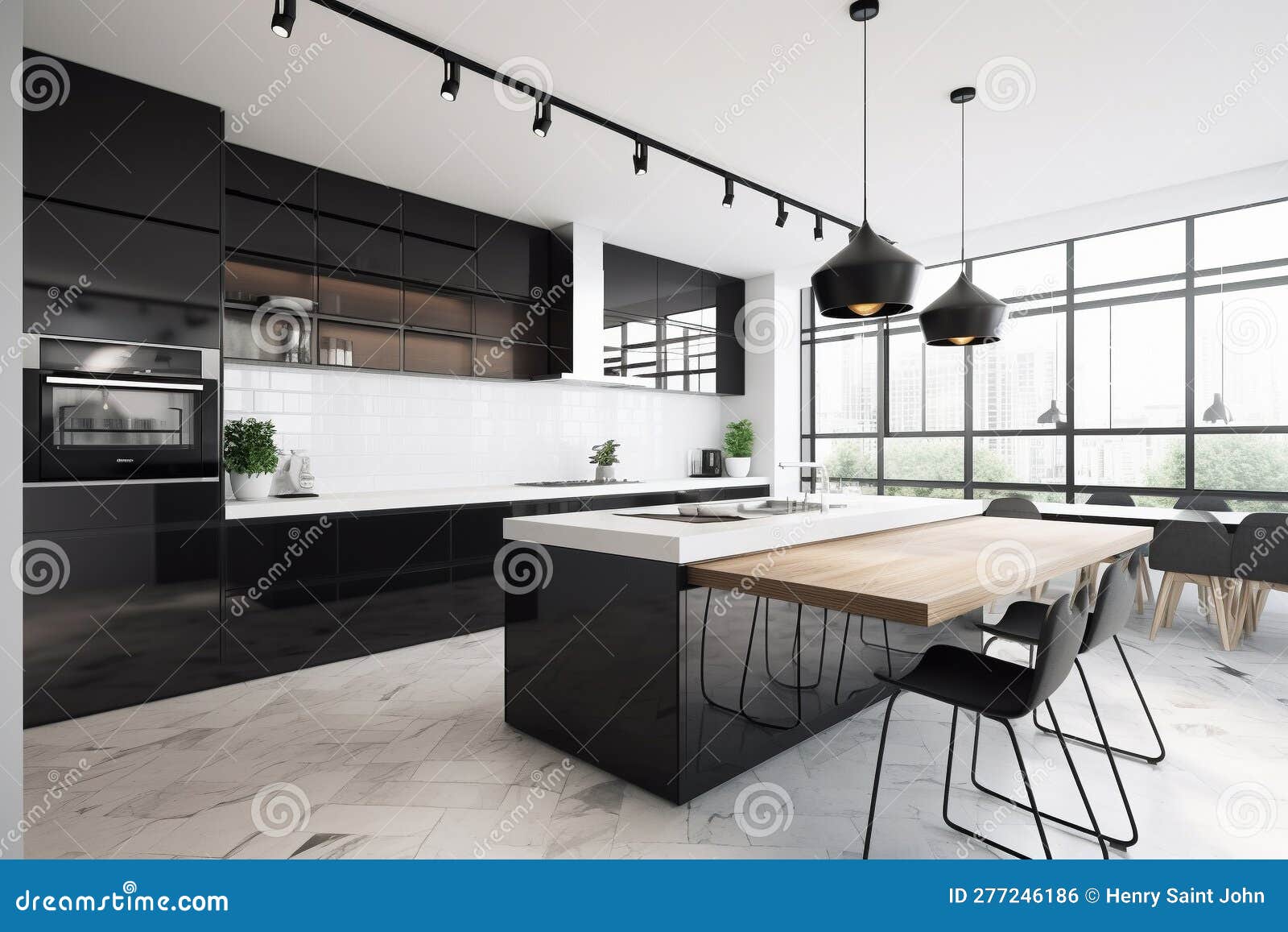 Minimalist Kitchen Designs: Modern, Clean, and Functional Stock Photo ...