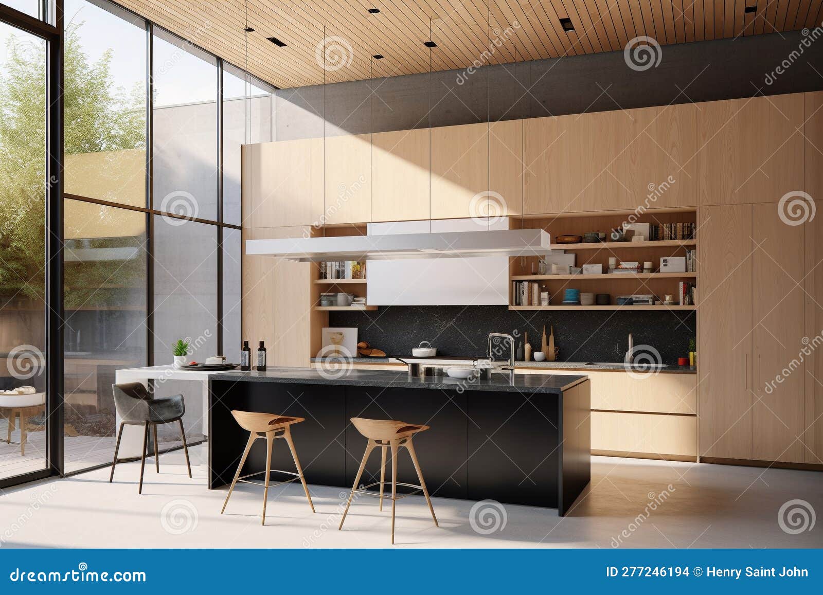 Minimalist Kitchen Designs: Modern, Clean, and Functional Stock Photo ...