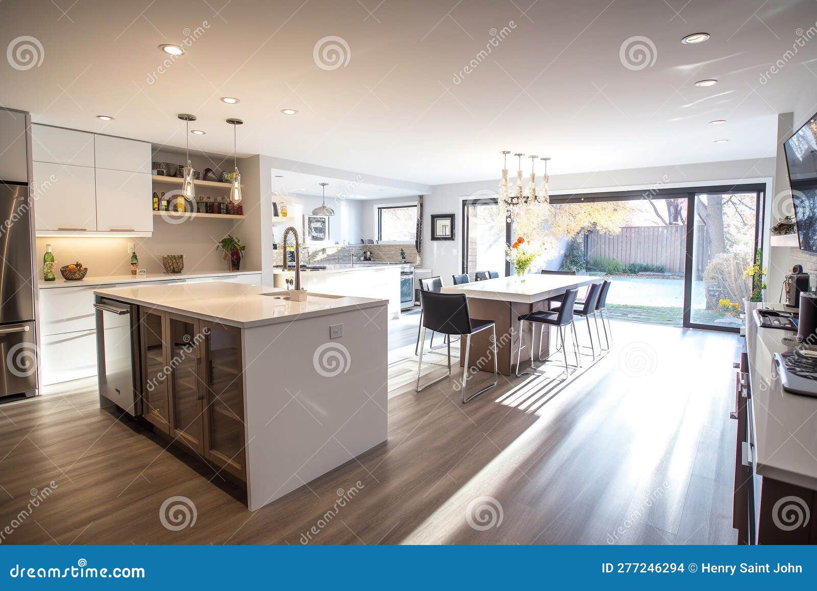 Minimalist Kitchen Designs: Modern, Clean, and Functional Stock Photo ...