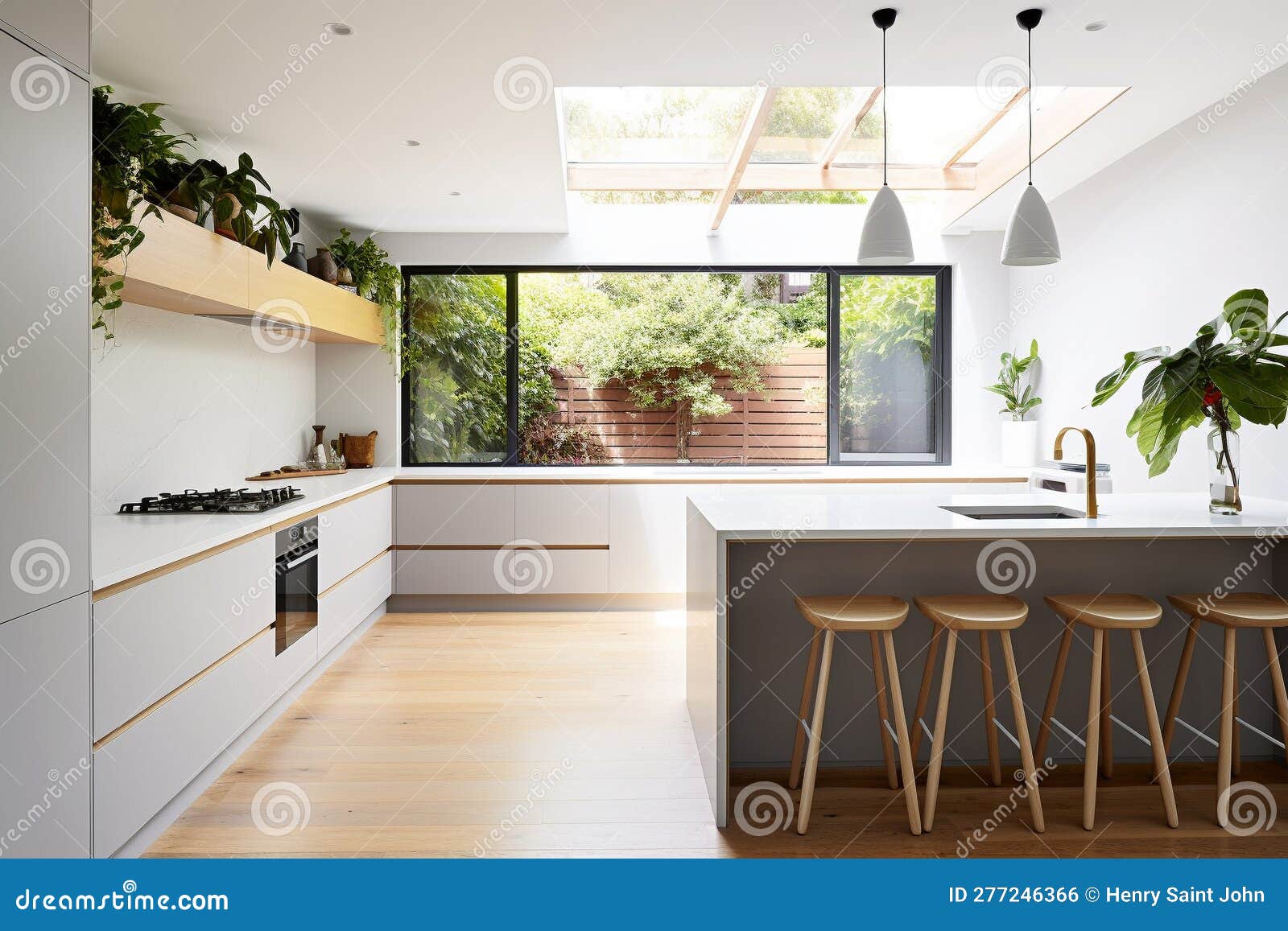 Minimalist Kitchen Designs: Modern, Clean, and Functional Stock Photo ...