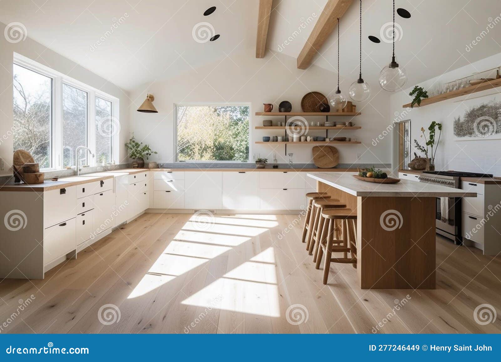Minimalist Kitchen Designs: Modern, Clean, and Functional Stock Image ...