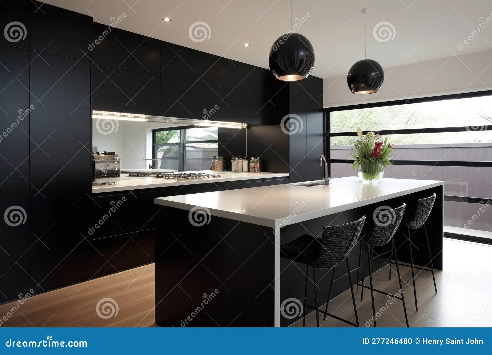 Minimalist Kitchen Designs: Modern, Clean, and Functional Stock Photo ...