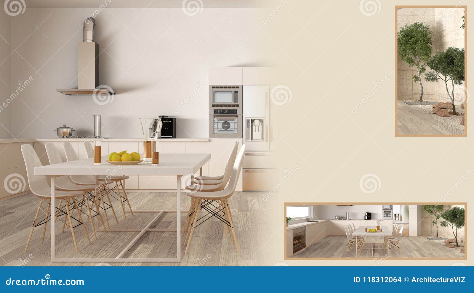 Minimalist Kitchen Presentation with Copy Space and Details Closeup ...