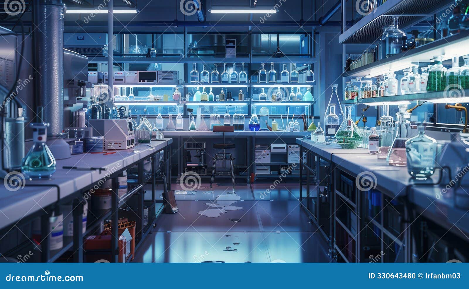 Minimalist Laboratory Wallpaper. High Detailed Plain Background Concept ...